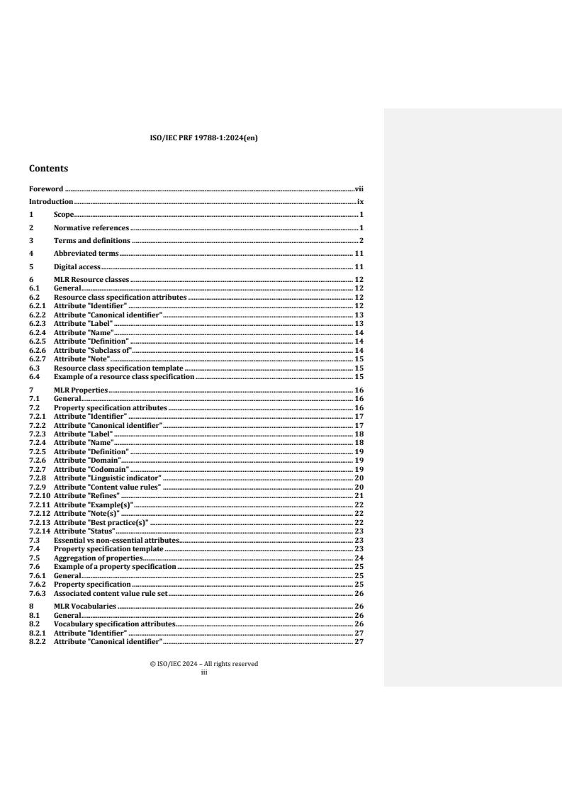 ISO/IEC PRF 19788-1 - Information technology for learning, education and training — Metadata for