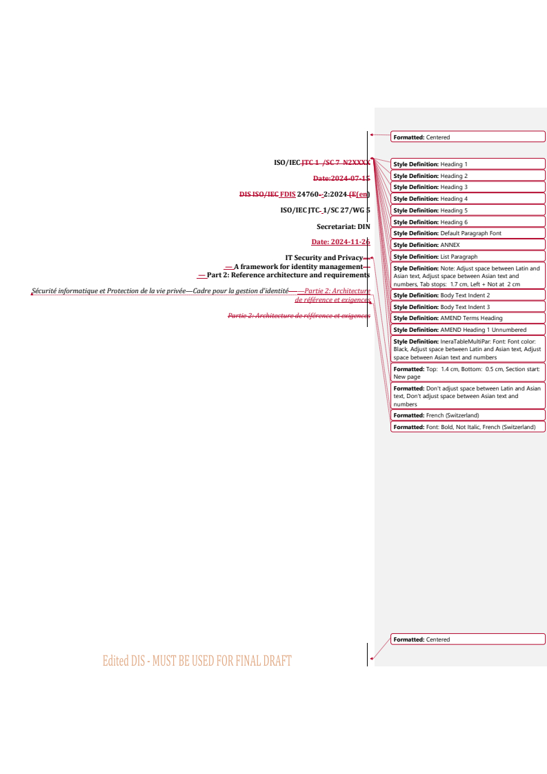 ISO/IEC 24760-2 - Information security, cybersecurity and privacy protection — A framework for