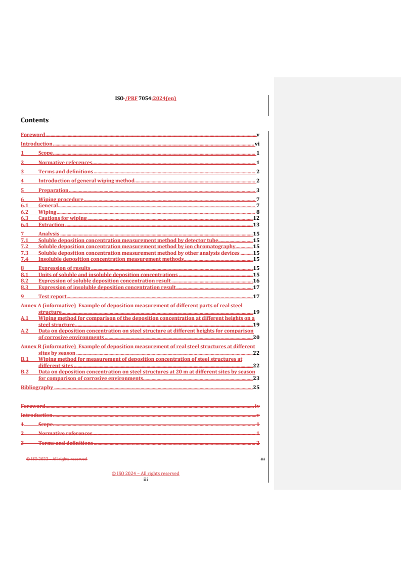 ISO 7054 - Corrosion of metals and alloys — Wiping method for measurements of gases and particles on