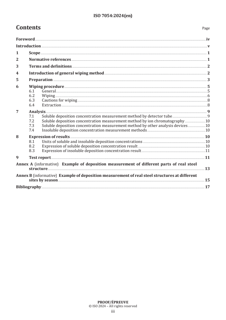 ISO 7054 - Corrosion of metals and alloys — Wiping method for measurements of gases and particles on