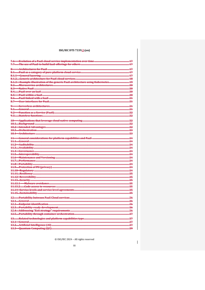 ISO/IEC DTS 7339.2 - Information technology — Cloud computing — Overview of platform capabilities