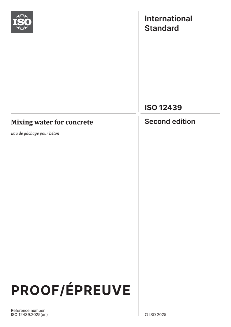 ISO 12439 - Mixing water for concrete