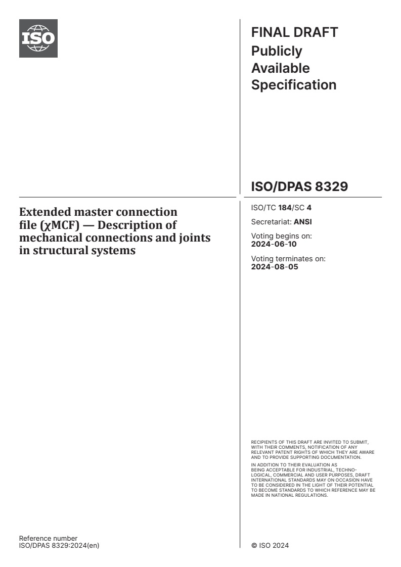 ISO/PAS 8329 - Extended master connection file (χMCF) — Description of ...