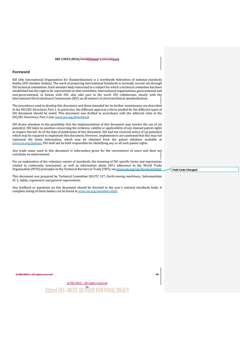 ISO 13031:2016/Amd 1 - Earth-moving machinery — Quick couplers — Safety — Amendment 1