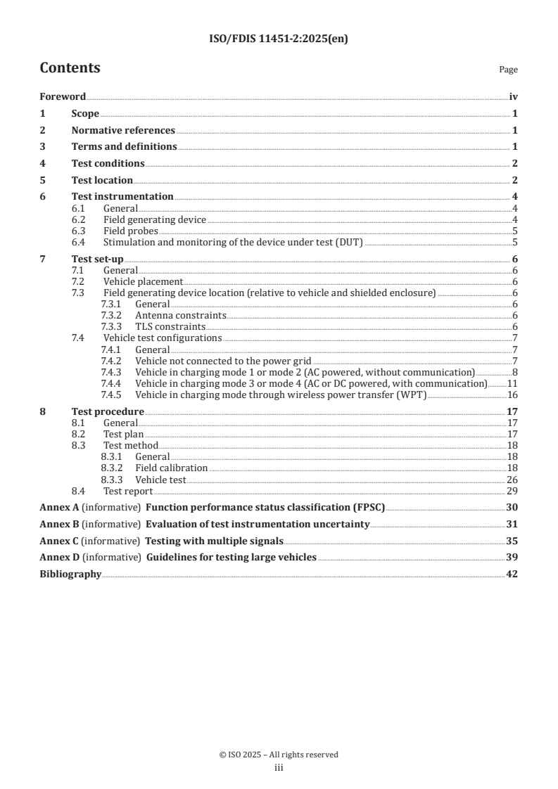 ISO/FDIS 11451-2 - Road vehicles — Vehicle test methods for electrical ...