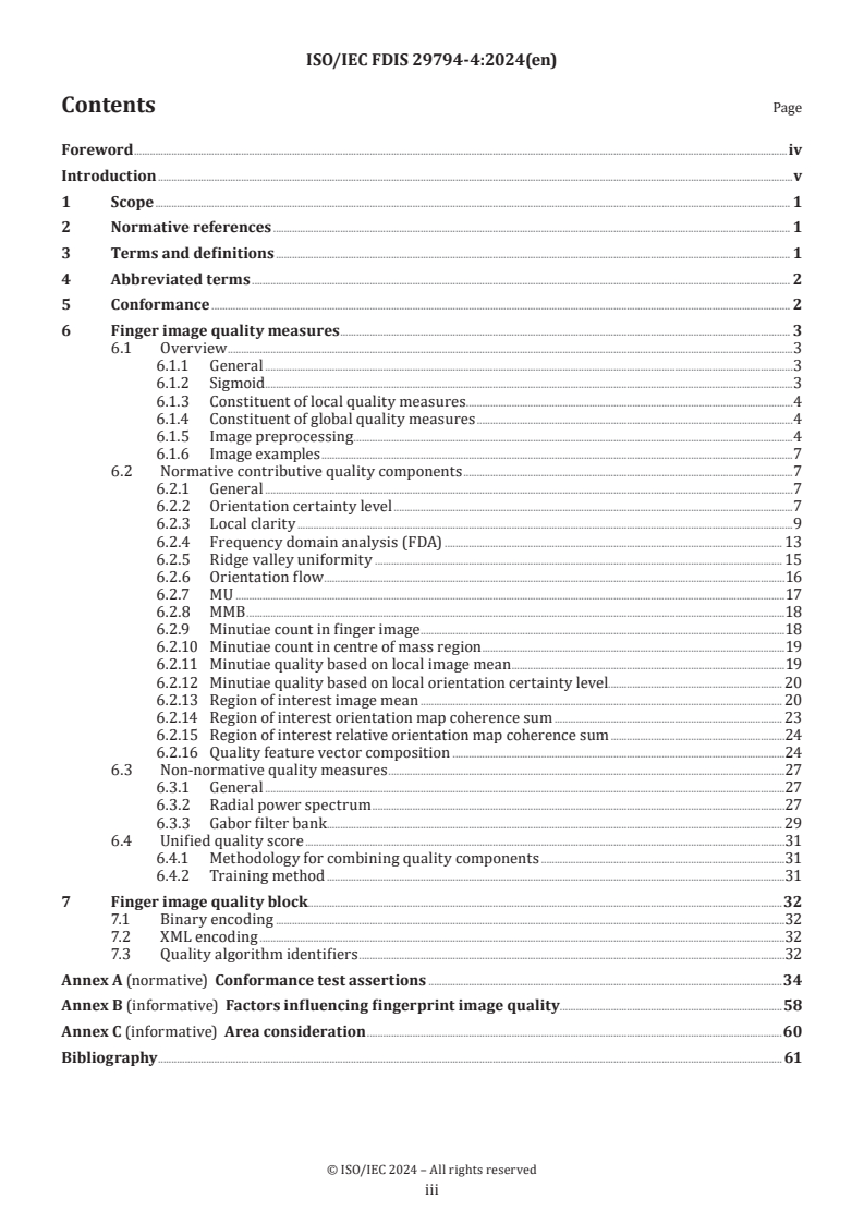 ISO/IEC FDIS 29794-4 - Information technology — Biometric sample quality — Part 4: Finger image data