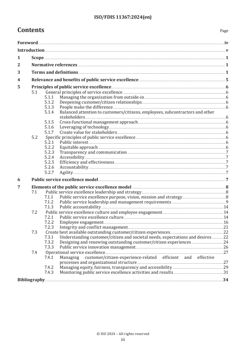 ISO/FDIS 11367 - Service excellence — Principles and model for public ...