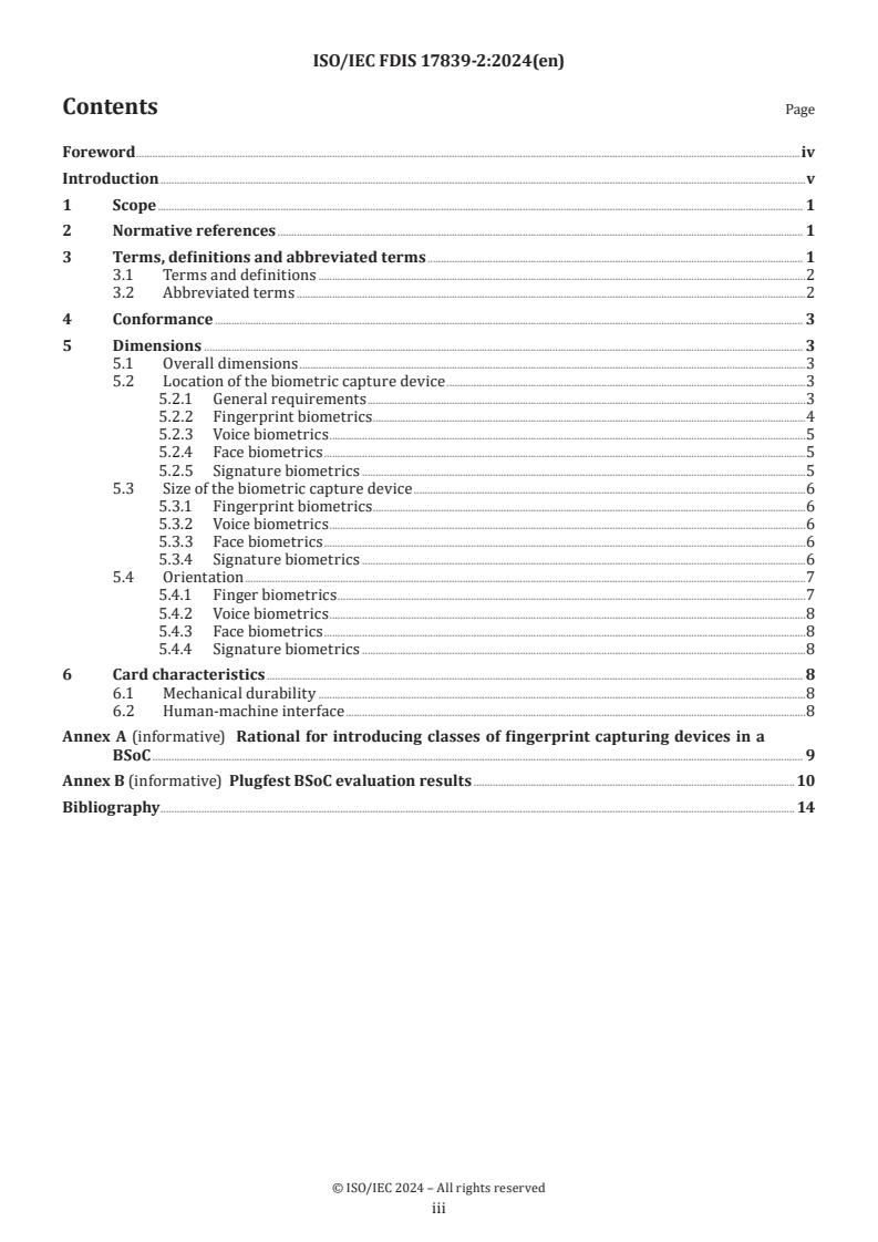 ISO/IEC FDIS 17839-2 - Information technology — Biometric system-on ...
