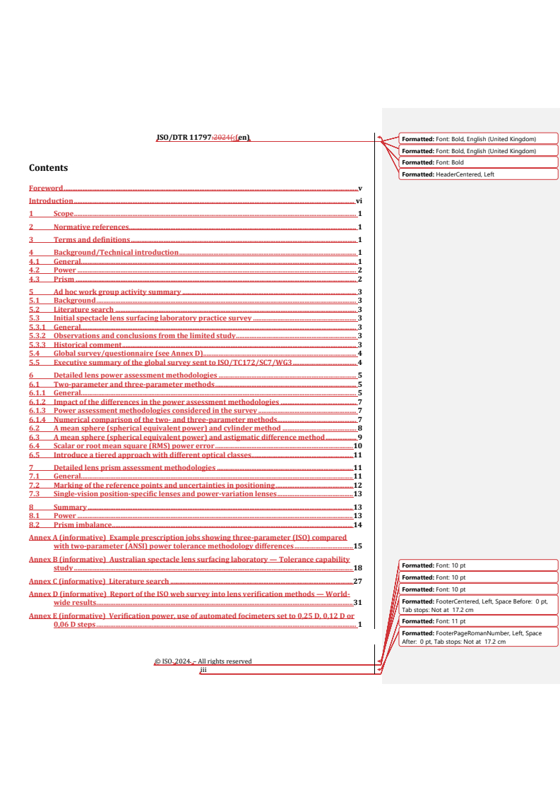 ISO/TR 11797 - Ophthalmic optics – Spectacle lenses – Power and prism measurements