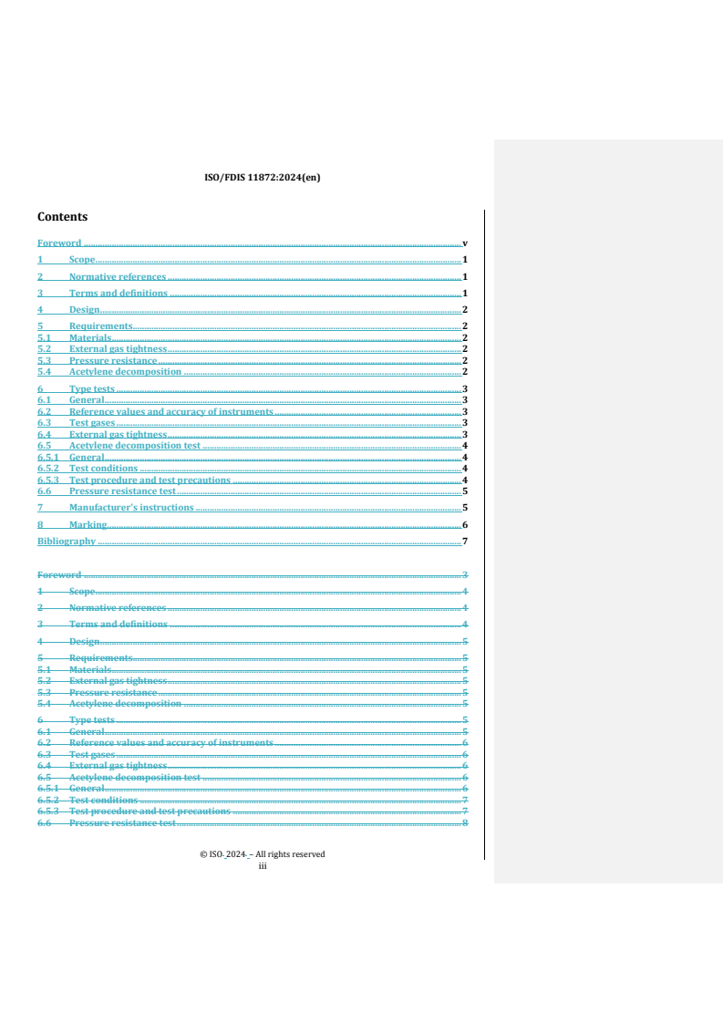 ISO/FDIS 11872 - Gas welding equipment — Decomposition blockers for high-pressure acetylene