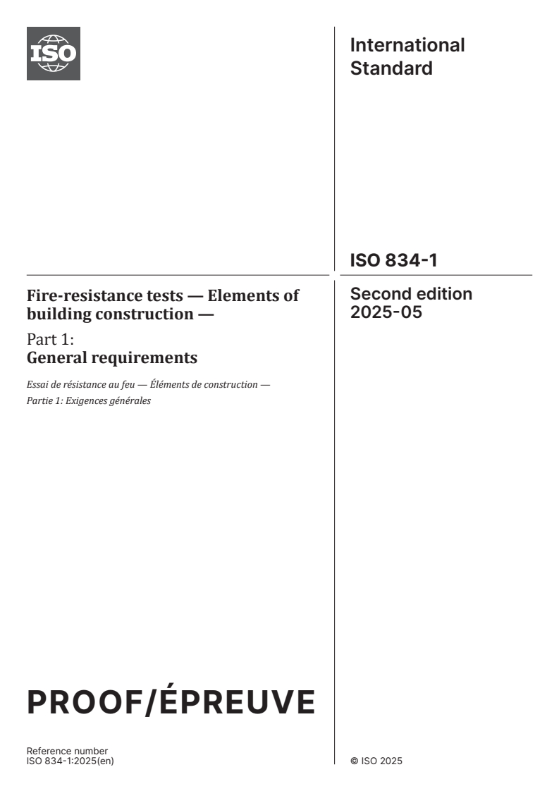 ISO 834-1 - Fire-resistance tests — Elements of building construction ...