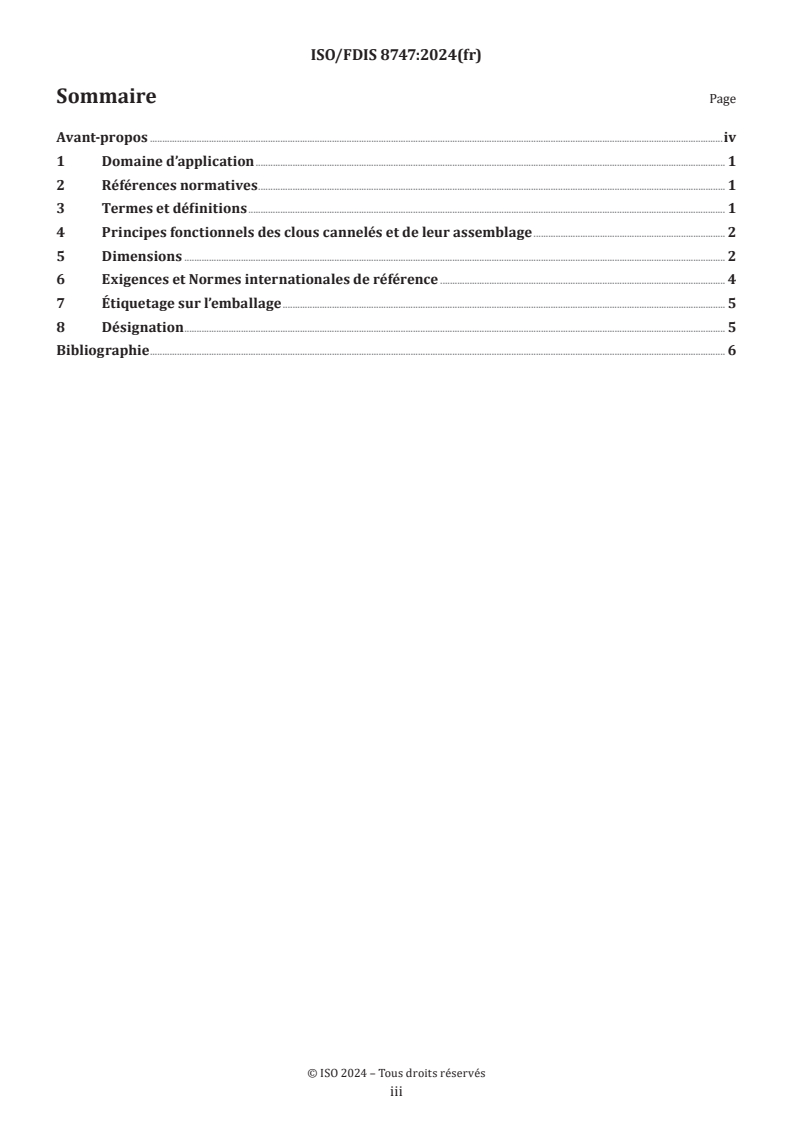 ISO 8747 - Fasteners — Grooved pins with countersunk head — Full-length ...