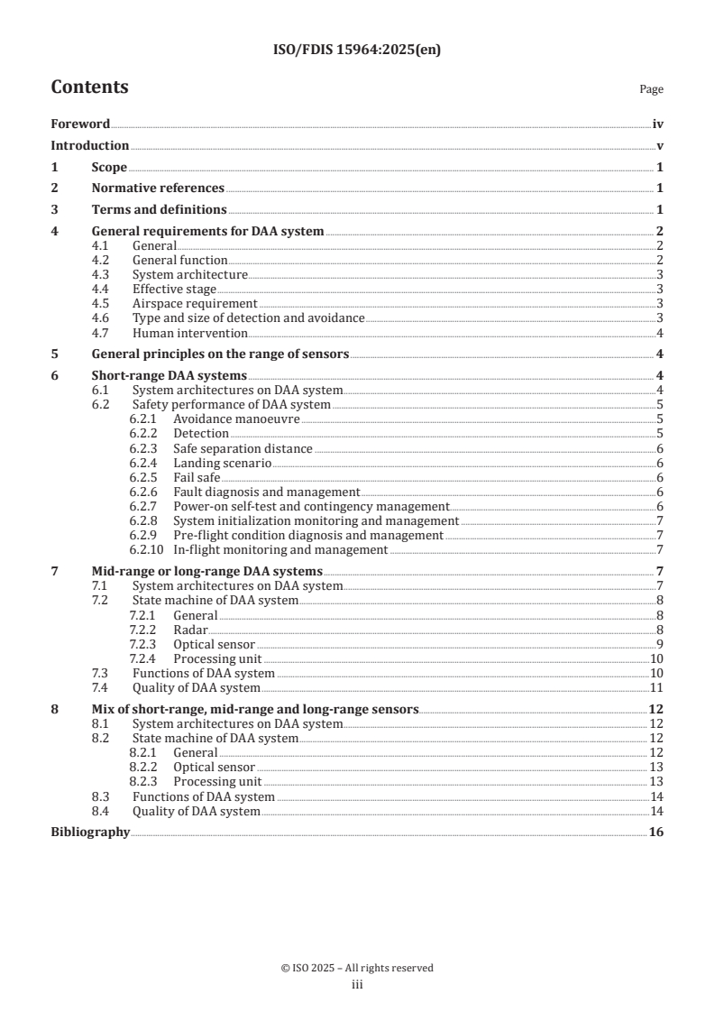 ISO/FDIS 15964 - Detection and avoidance systems for uncrewed aircraft systems