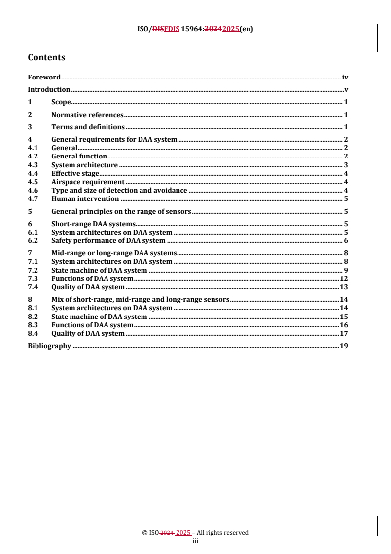 ISO/FDIS 15964 - Detection and avoidance systems for uncrewed aircraft systems