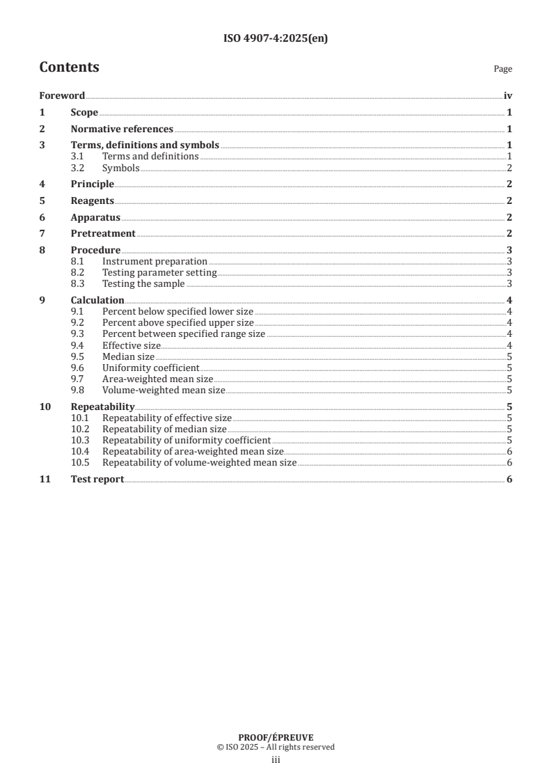 ISO 4907-4 - Plastics — Ion exchange resin — Part 4: Determination of particle size by laser