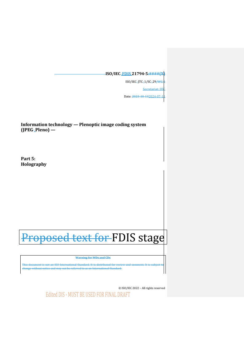 ISO/IEC 21794-5 - Information technology — Plenoptic image coding system (JPEG Pleno) — Part 5: