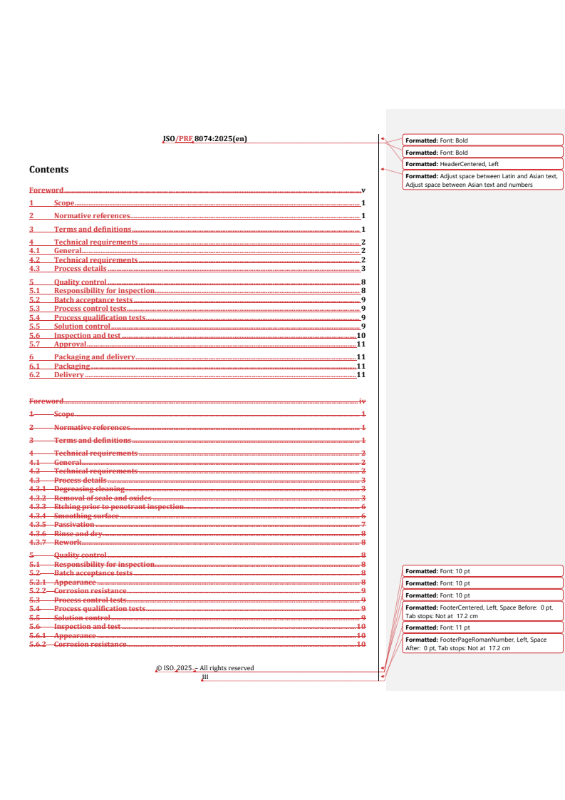 ISO/PRF 8074 - Aerospace — Surface treatment of austenitic stainless steel parts