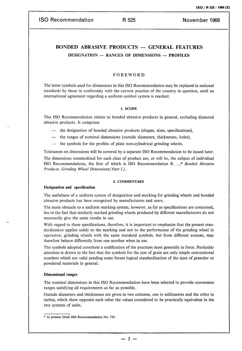 ISO/R 525:1966 - Title missing - Legacy paper document