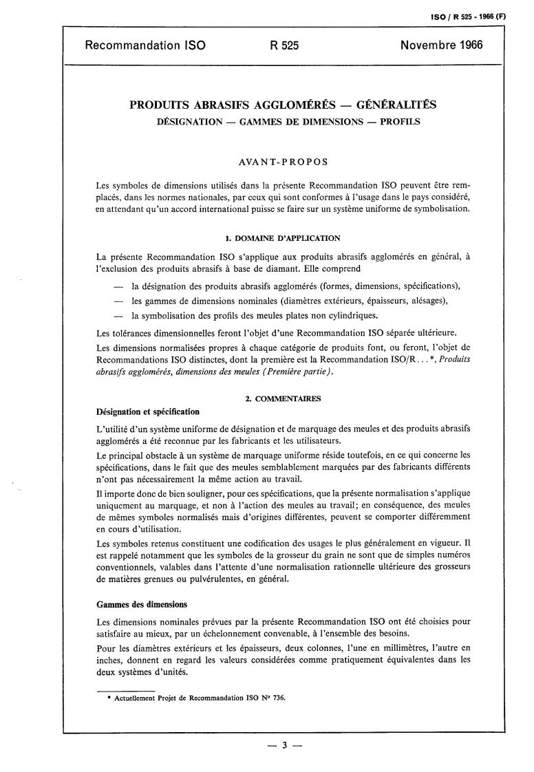 ISO/R 525:1966 - Title missing - Legacy paper document