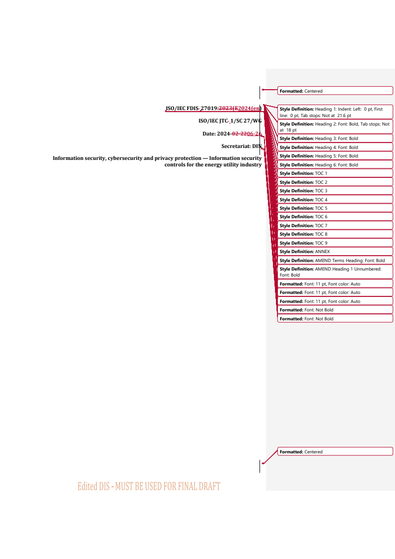 ISO/IEC FDIS 27019 - Information security, cybersecurity and privacy protection — Information