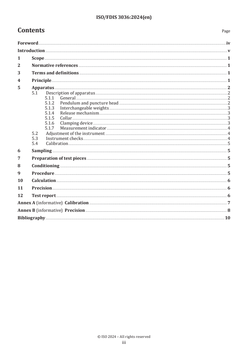 ISO 3036 - Board — Determination of puncture resistance using a pendulum device