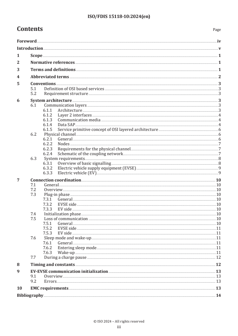 ISO/FDIS 15118-10 - Road vehicles — Vehicle to grid communication interface — Part 10: Physical