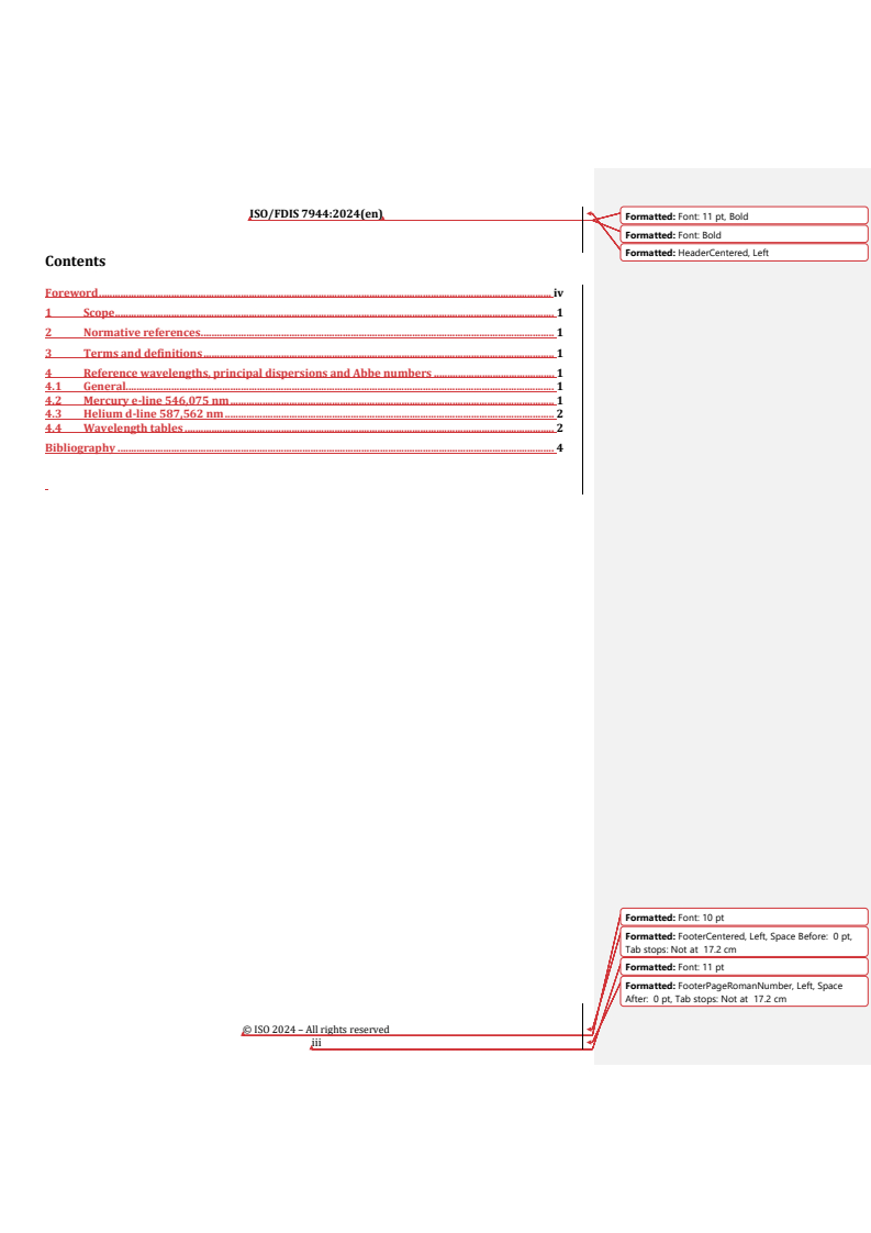ISO/FDIS 7944 - Optics and photonics — Reference wavelengths