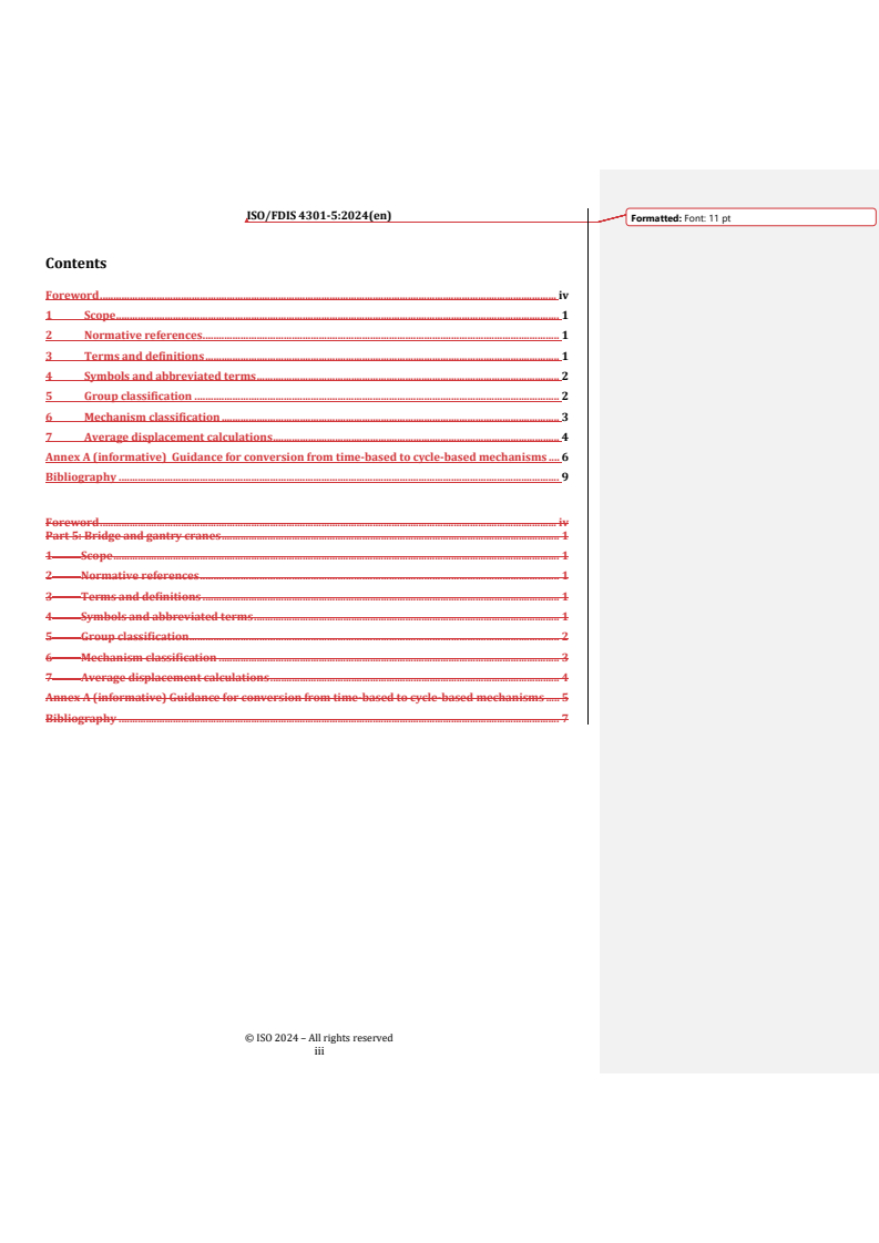 ISO/FDIS 4301-5 - Cranes — Classification — Part 5: Bridge and gantry cranes