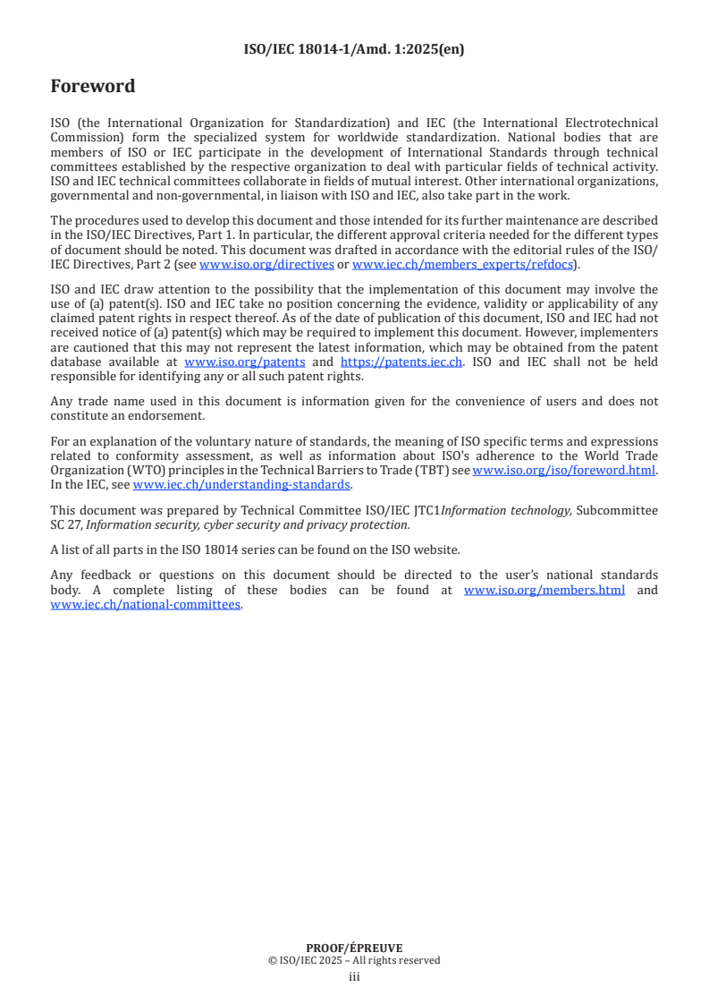 ISO/IEC 18014-1:2008/PRF Amd 1 - Information technology — Security techniques — Time-stamping