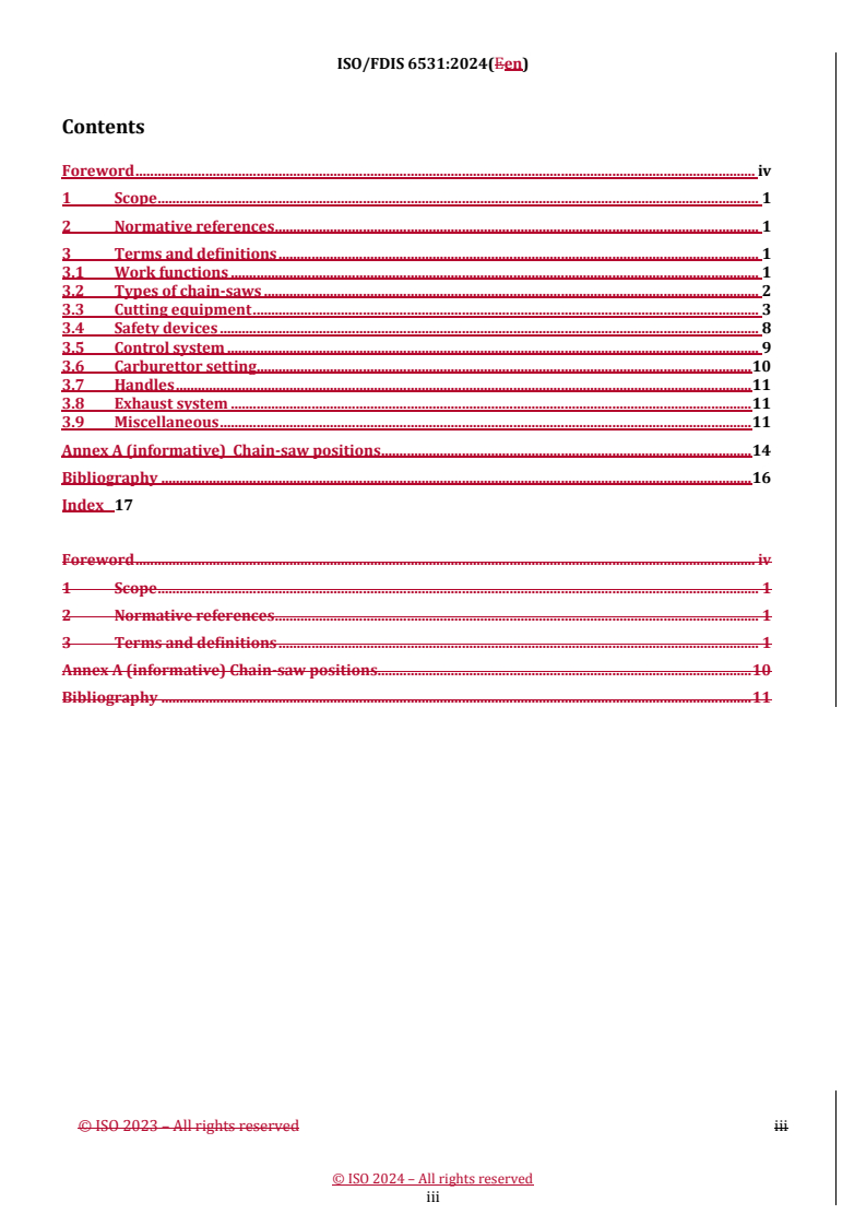 ISO 6531 - Machinery for forestry — Portable chain-saws — Vocabulary