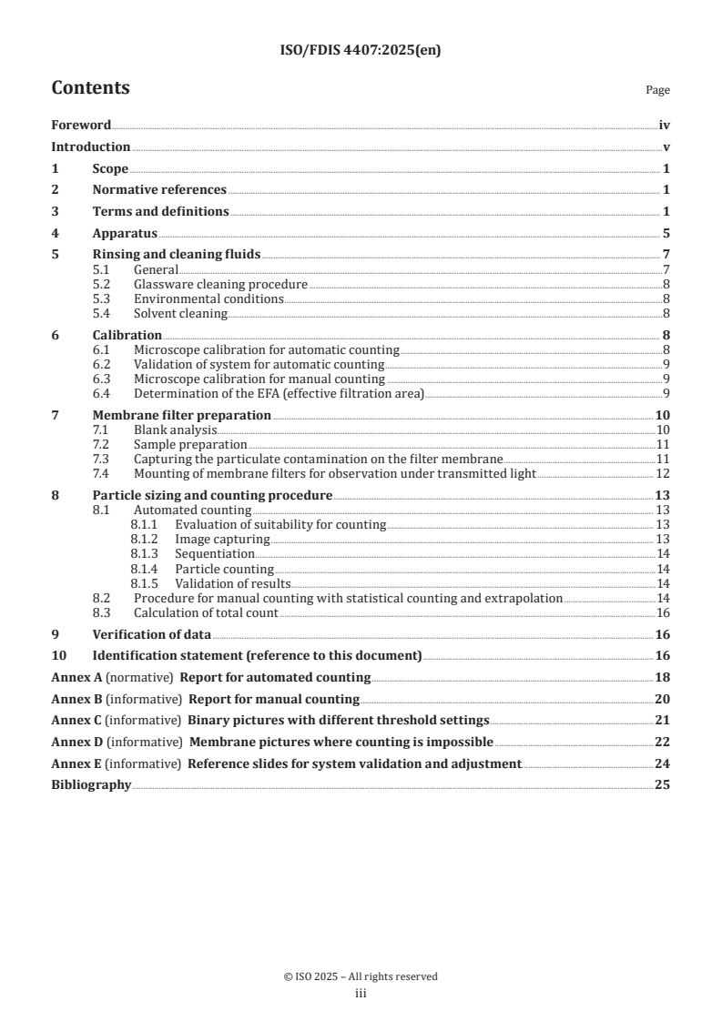 ISO/FDIS 4407 - Hydraulic fluid power — Fluid contamination — Determination of particulate