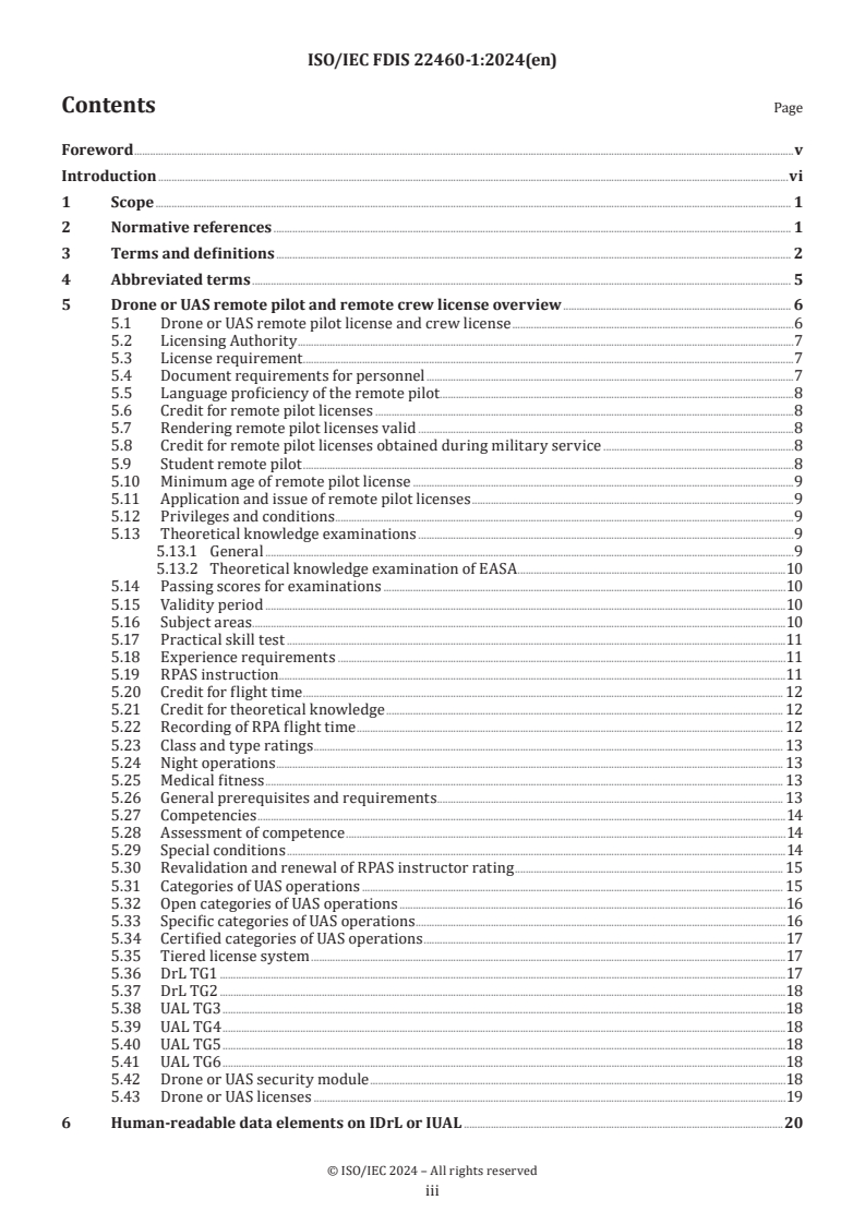 ISO/IEC FDIS 22460-1 - Cards and security devices for personal identification — ISO UAS license and