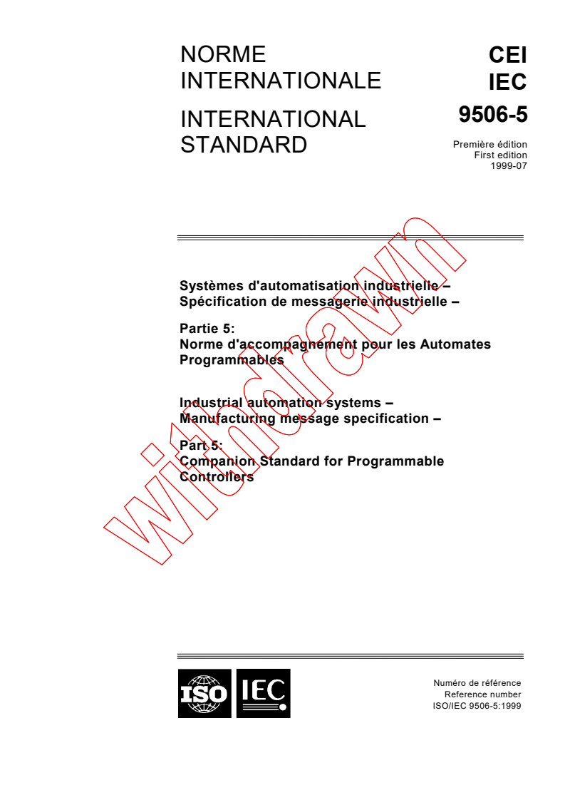ISO/IEC 9506-5:1999 - Industrial automation systems - Manufacturing message specification - Part 5: