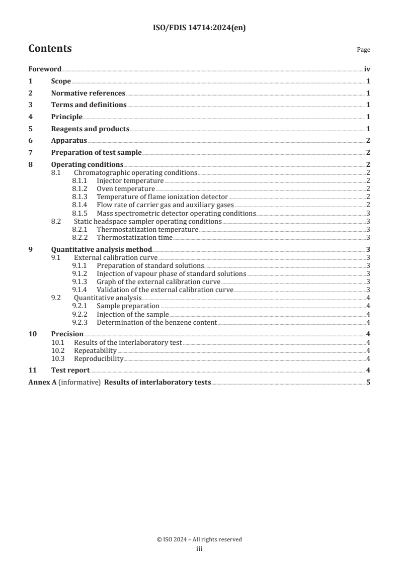 ISO 14714 - Essential oils and aromatic extracts — Determination of benzene content
