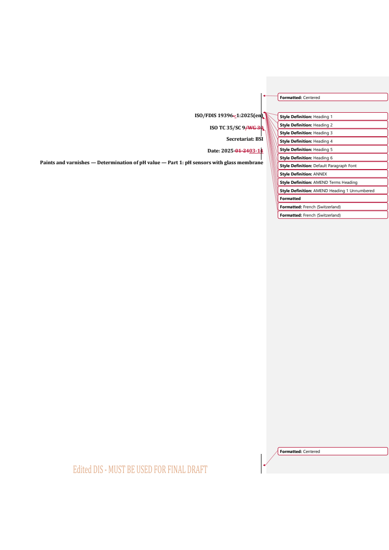 ISO 19396-1 - Paints and varnishes — Determination of pH value — Part 1: pH sensors with glass