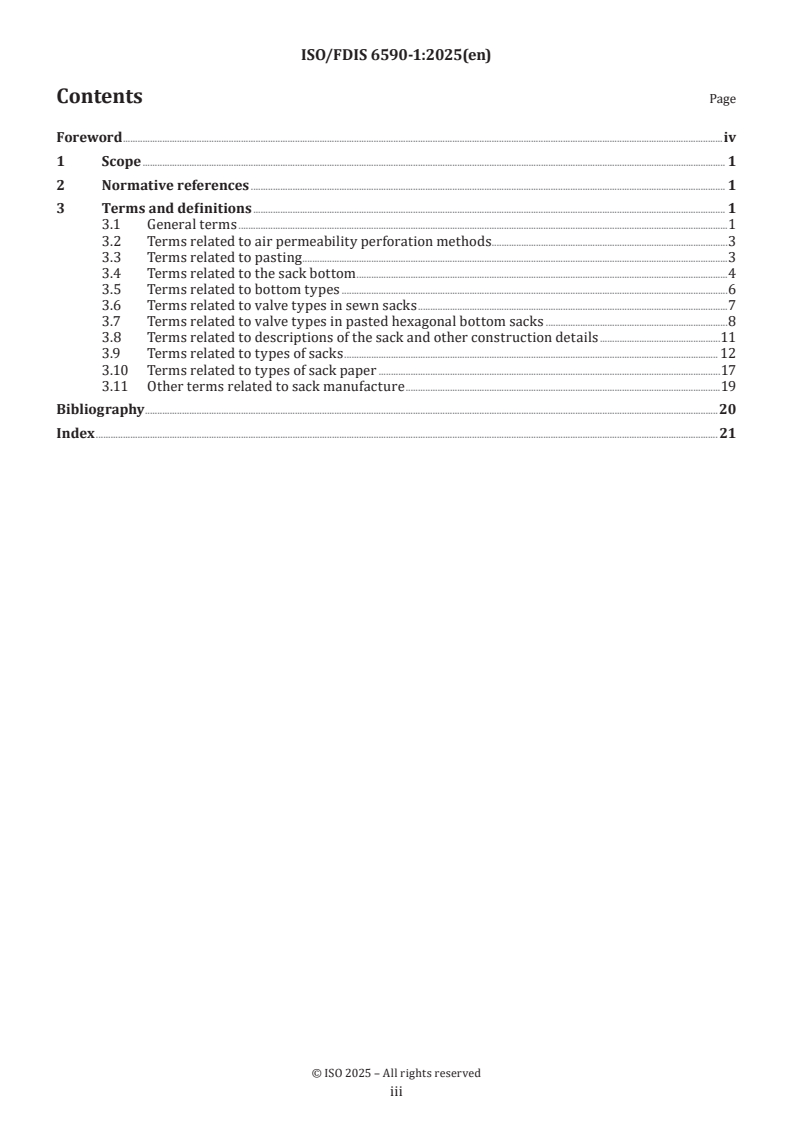 ISO 6590-1 - Packaging — Vocabulary — Part 1: Paper sacks