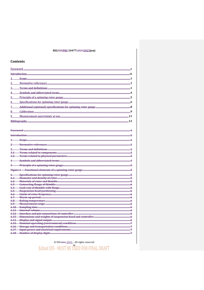ISO/PRF 24477 - Vacuum technology — Vacuum gauges — Specifications, calibration and measurement
