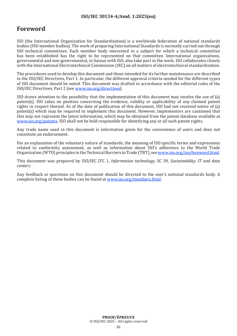 ISO/IEC 30134-4:2017/PRF Amd 1 - Information technology — Data centres — Key performance indicators