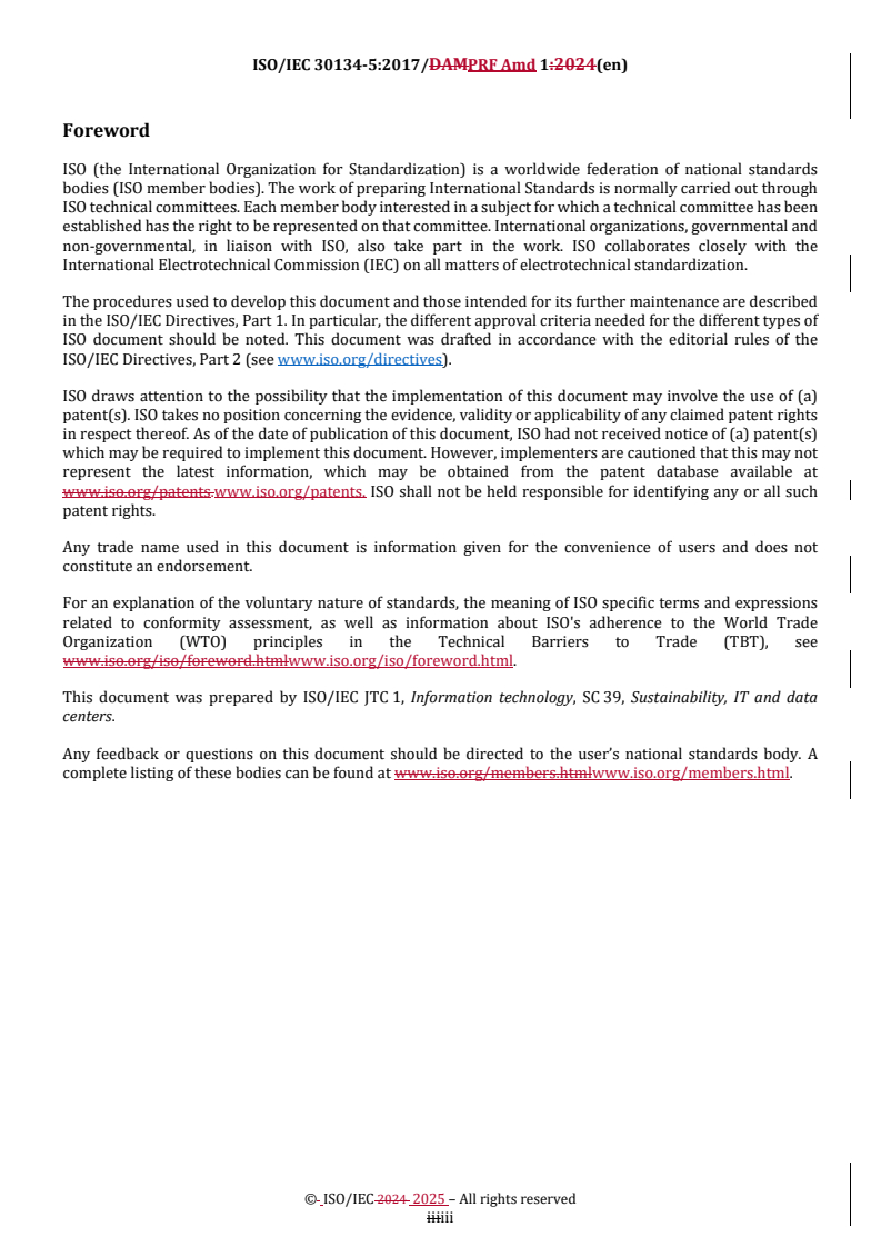 ISO/IEC 30134-5:2017/Amd 1 - Information technology — Data centres — Key performance indicators