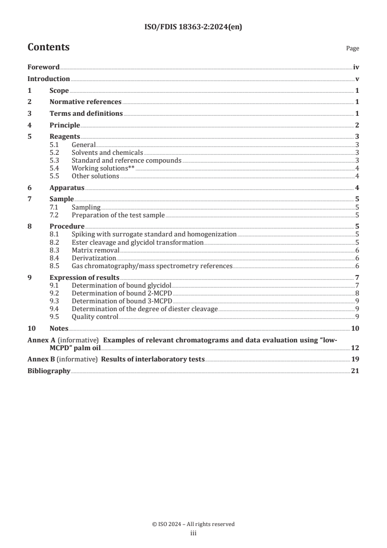 ISO/FDIS 18363-2 - Animal and vegetable fats and oils — Determination of fatty-acid-bound