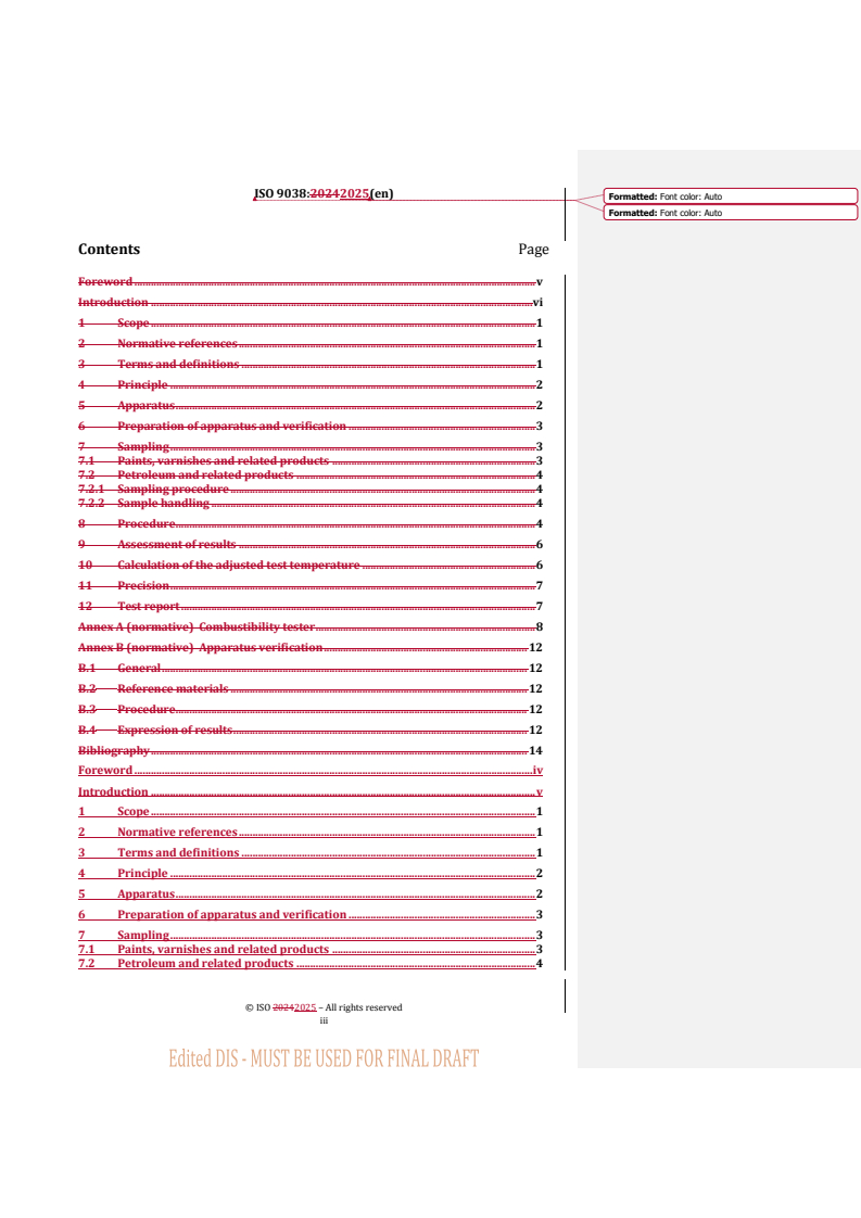 ISO/PRF 9038 - Determination of sustained combustibility of liquids
