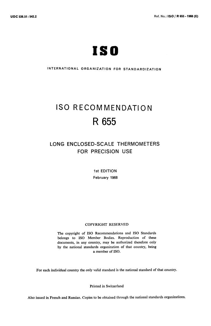 ISO/R 655:1968 - Title missing - Legacy paper document