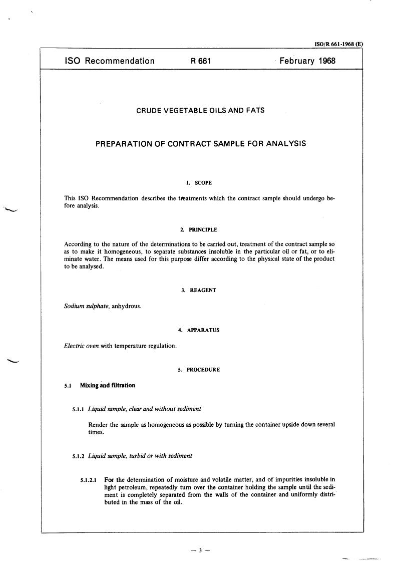 ISO/R 661:1968 - Title missing - Legacy paper document