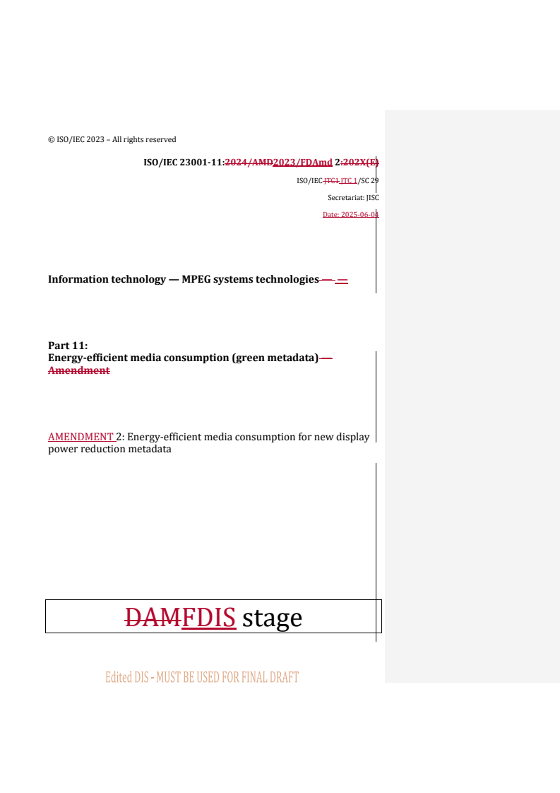 ISO/IEC 23001-11:2023/FDAmd 2 - Information technology — MPEG systems technologies — Part 11: